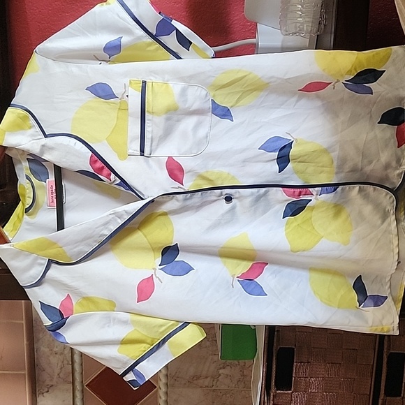 kate spade | Tops | Kate Spade New York S Lemon Pattern 0 Polyestwr ...